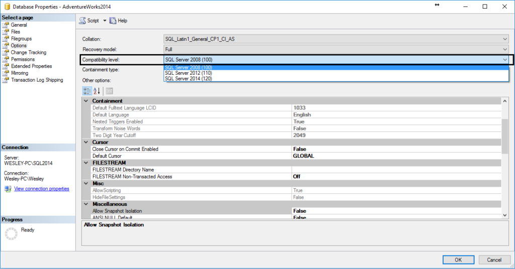 Nível de compatibilidade das bases no SQL Server - Dúvidas do DBA SQL